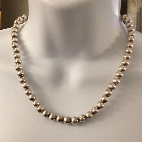 Milor | Jewelry | Milor Solid Sterling Silver Bead Necklace Italy ...